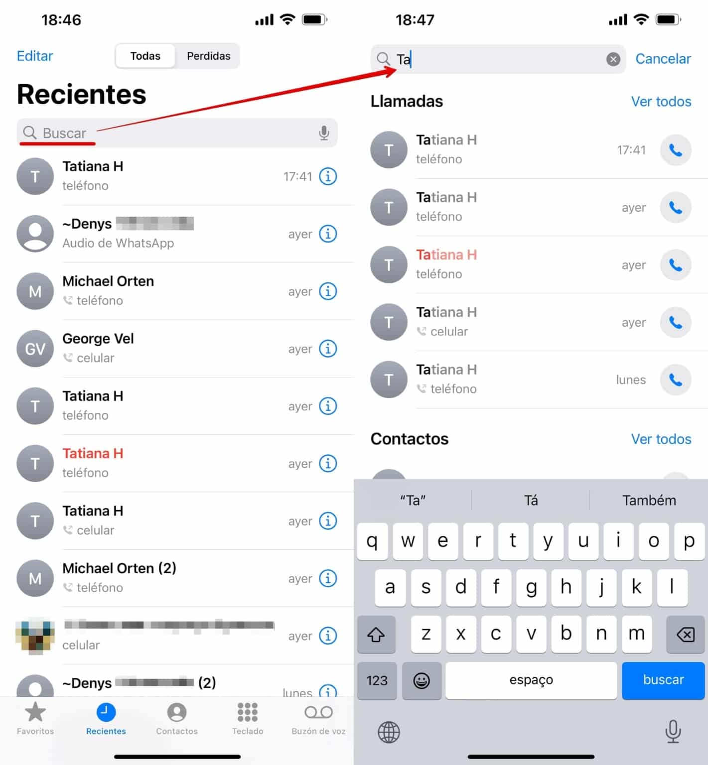 Cómo ver el historial de llamadas de un contacto: ver con quién hablan