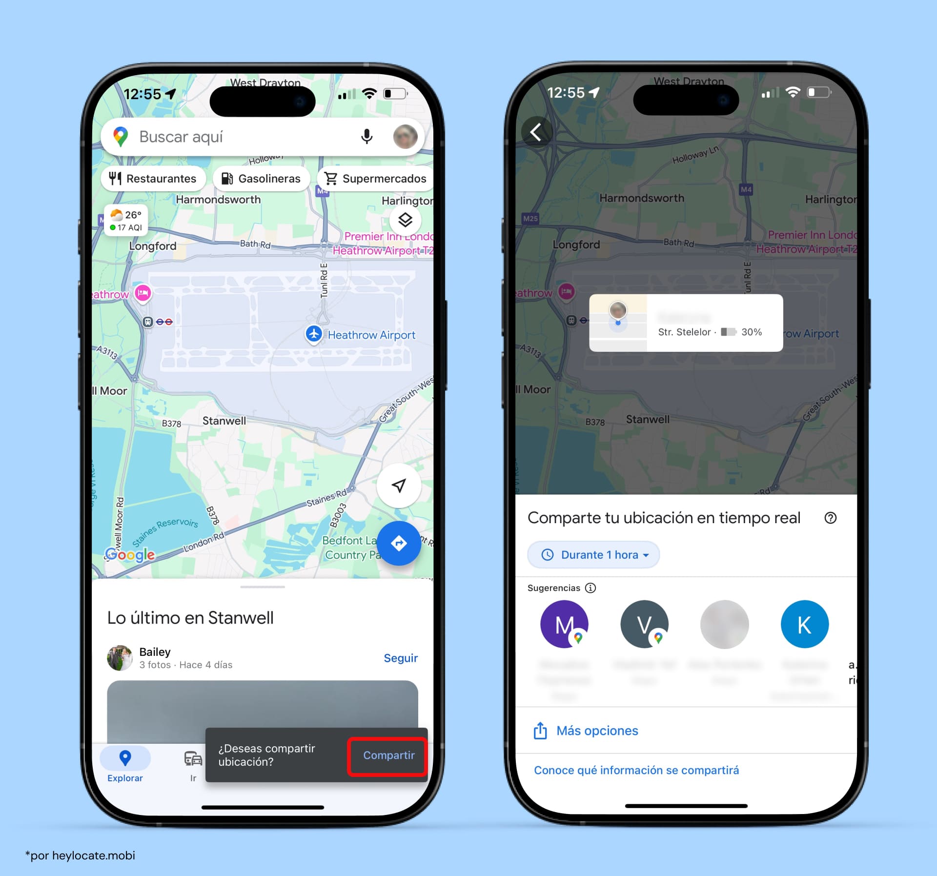 Cómo compartir la ubicación en Google Maps para iOS y Android
