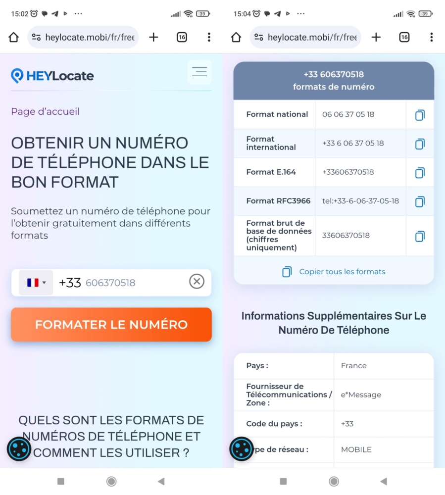 Comment écrire un numéro de téléphone correctement et types de formats