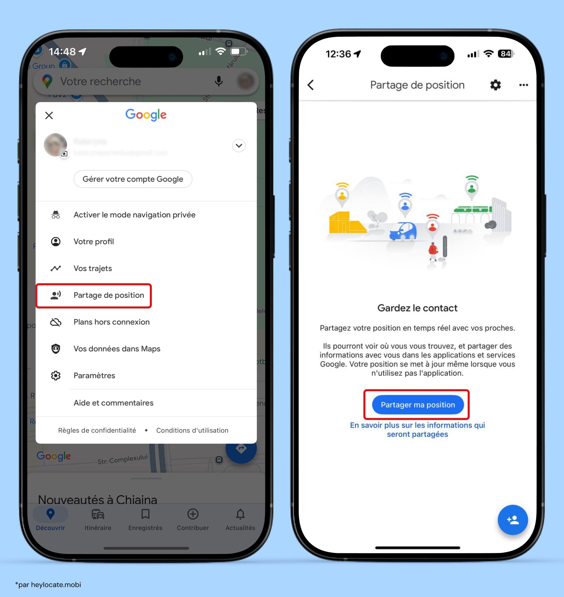 Comment partager sa position sur Google Maps : iOS et Android