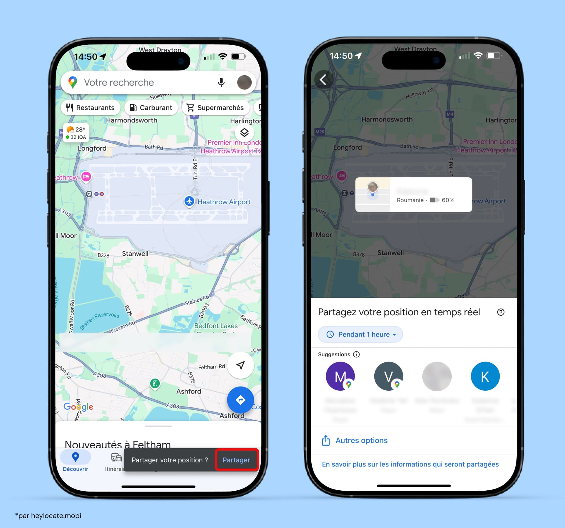 Comment partager sa position sur Google Maps : iOS et Android