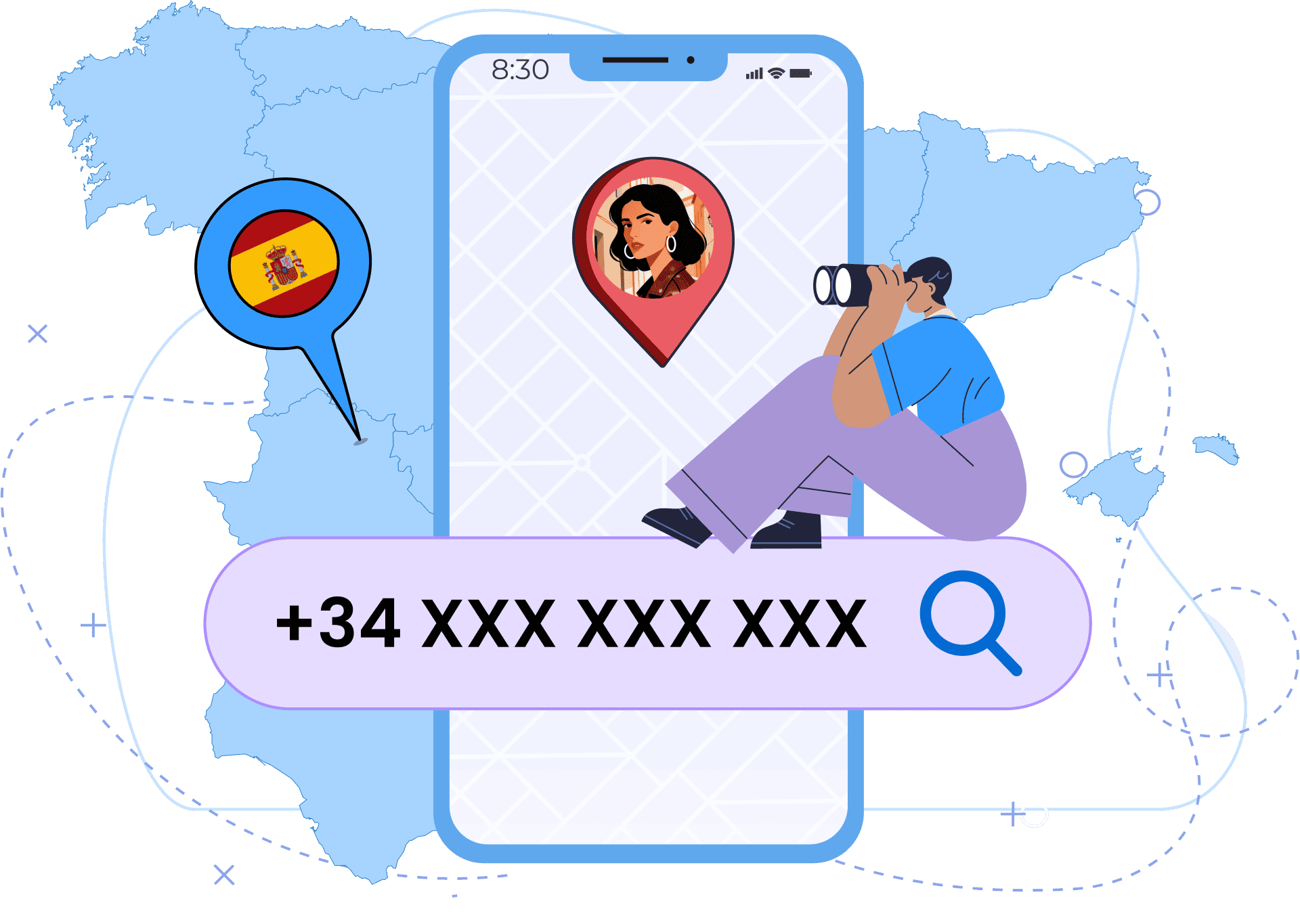 Spain Phone Number Lookup and Tracker for Number Details
